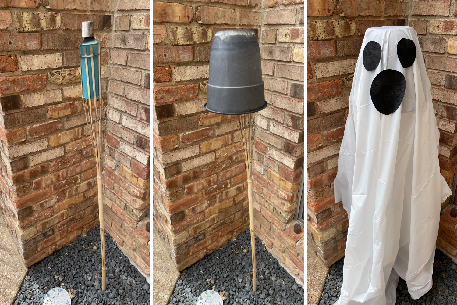 Super Easy Yard Ghosts DIY For Halloween Decorations - Six Star Family Fun